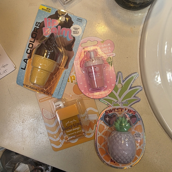 Makeup | Assorted Lip Balm Set With Fun Shapes | Poshmark